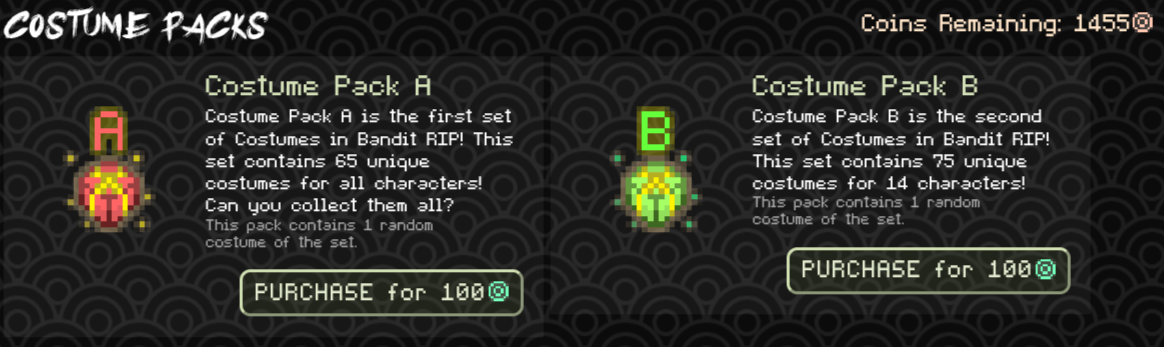 コスチュームパックについて | Bandit.RIP徹底攻略wiki - ゲームウィキ.jp